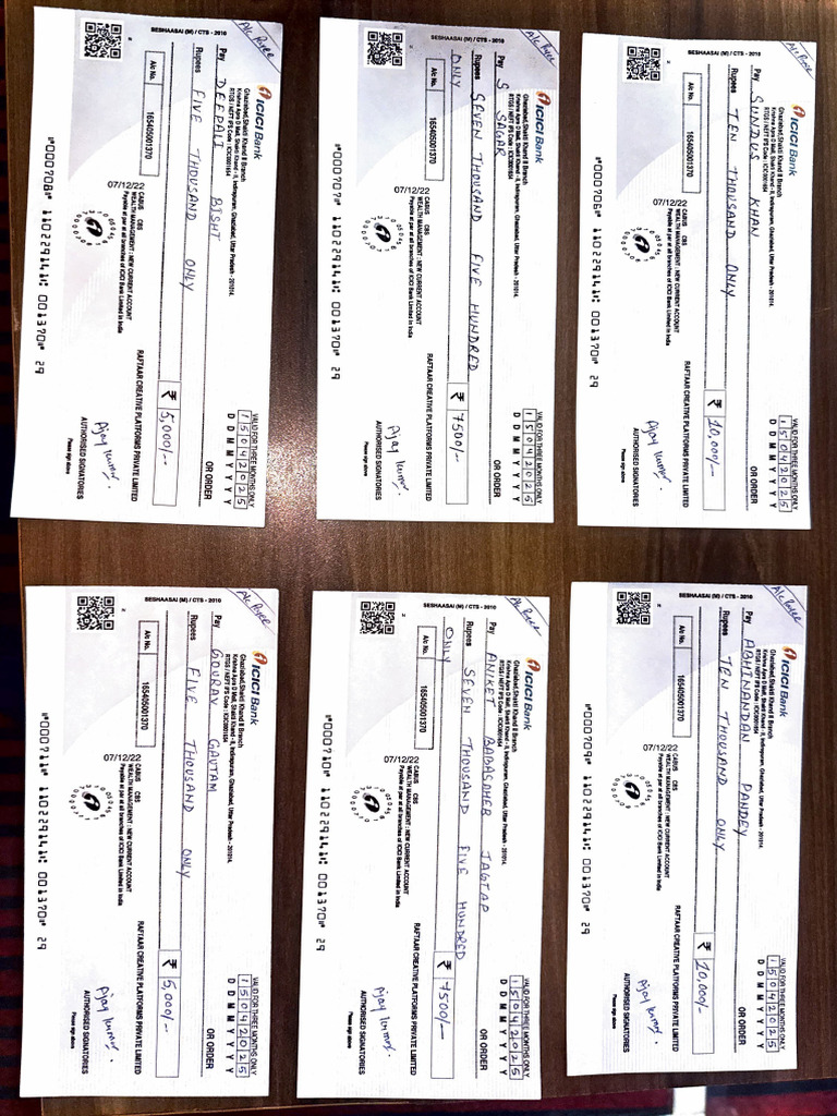 Winners Cheque Raftaar Samvad Gully | PDF