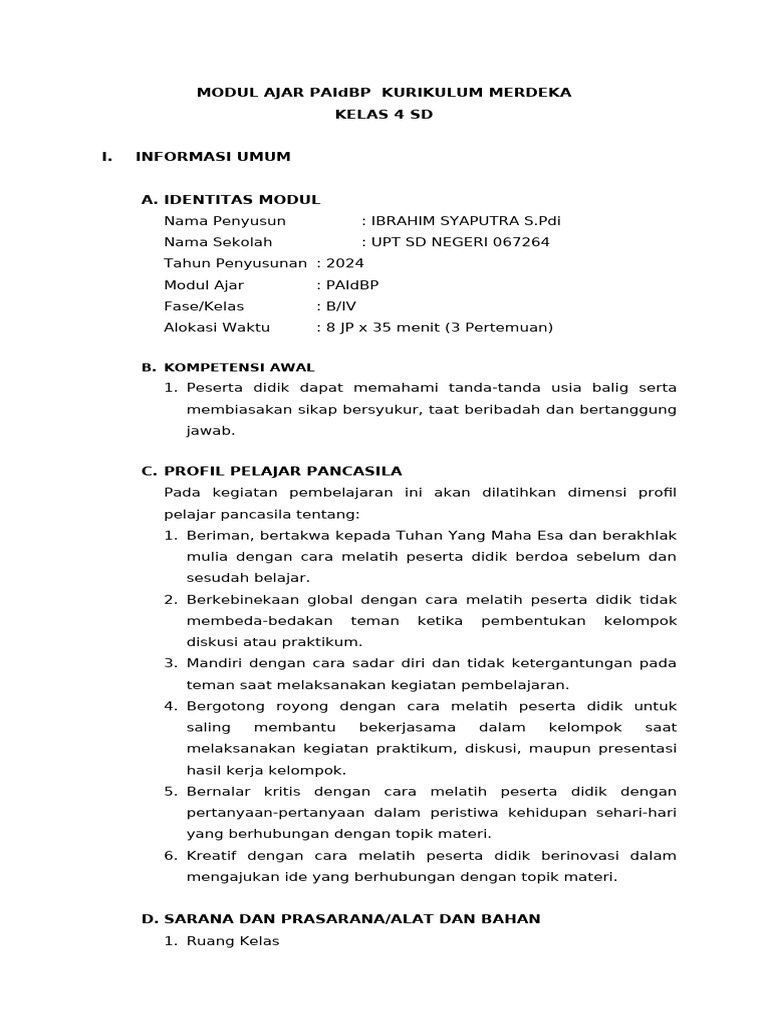 Modul Pak Baim | PDF