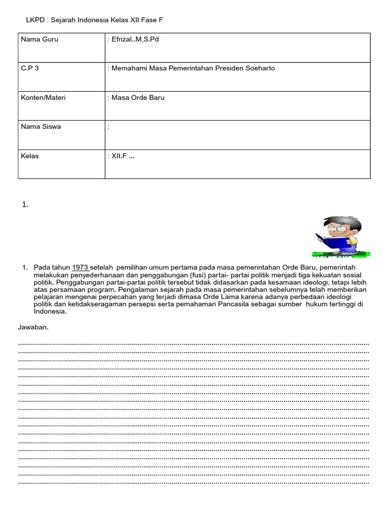 LKPD CP.3 Pemerintahan Orde Baru.pdf | PDF