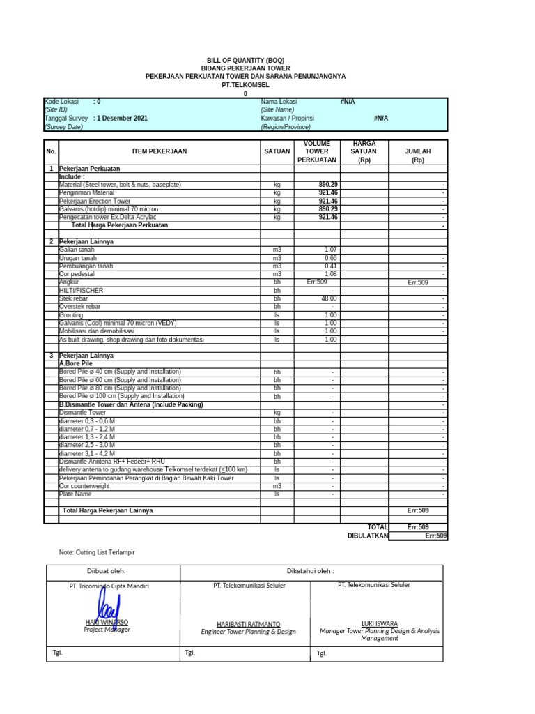 Boq New Light 52 Extend 10 M | PDF | Structural Engineering | Building ...