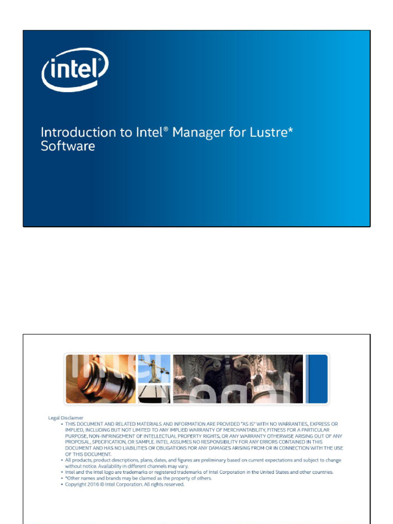 Intro To Intel Manager For Lustre | PDF