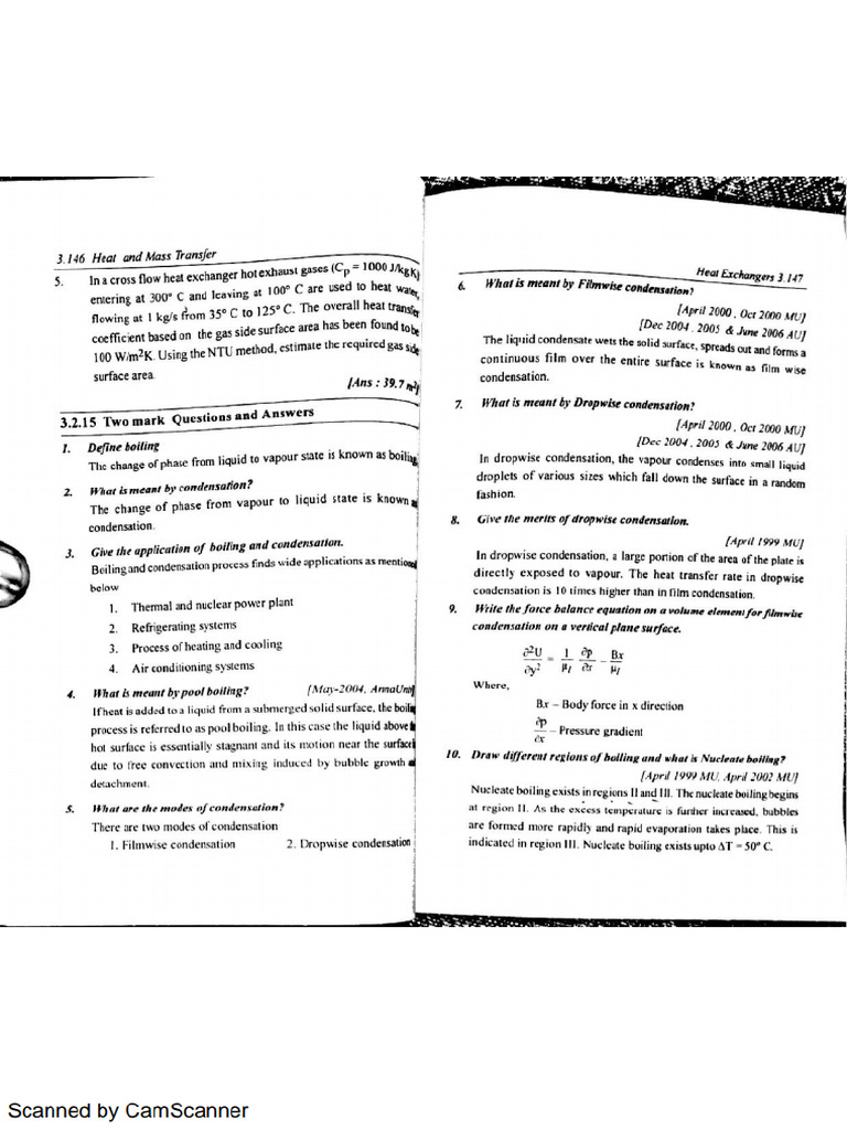 HMT Unit 3 2 Marks | PDF
