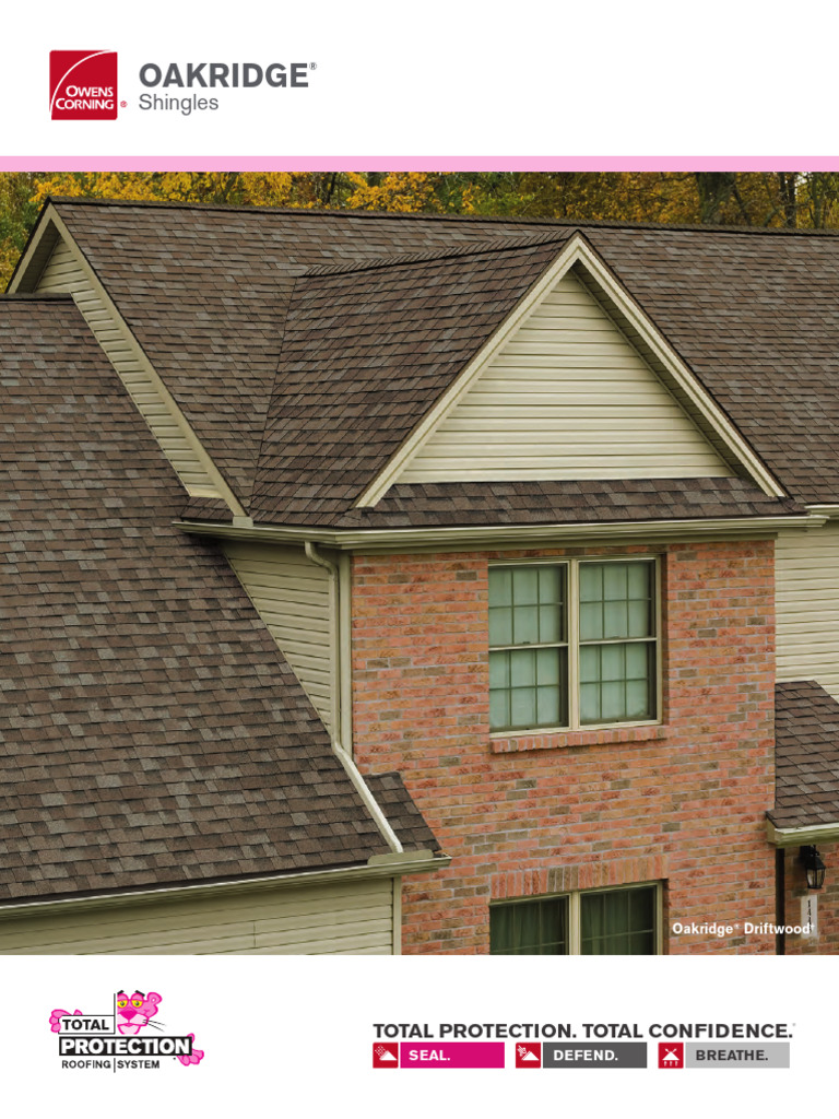Owens Corning Oakridge Shingles Overview | PDF | Roof | Building ...