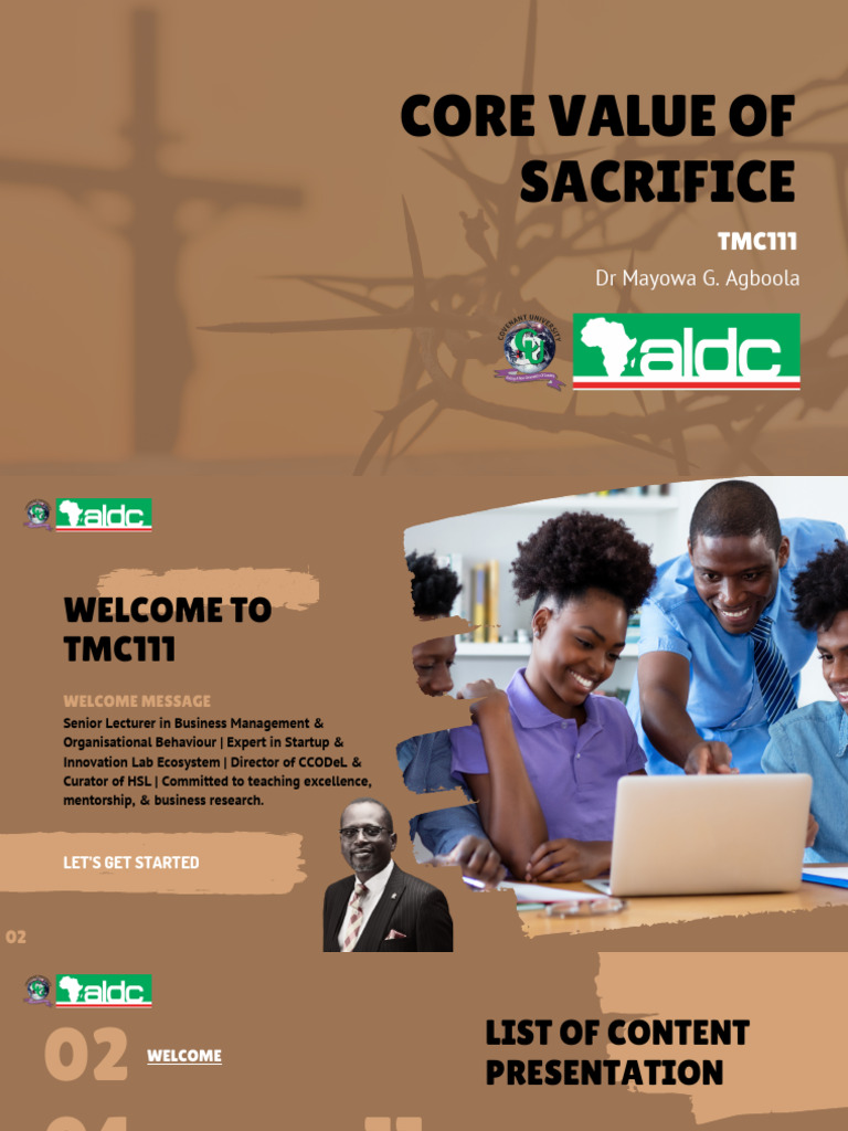 TMC111 Core Value of Sacrifice 2 | PDF
