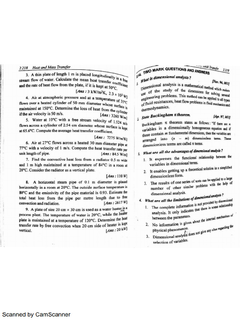 HMT Unit 2 2 Marks | PDF