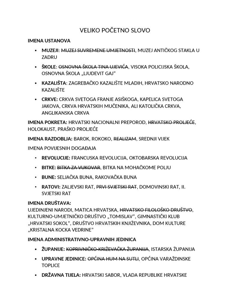 Veliko Početno Slovo | PDF