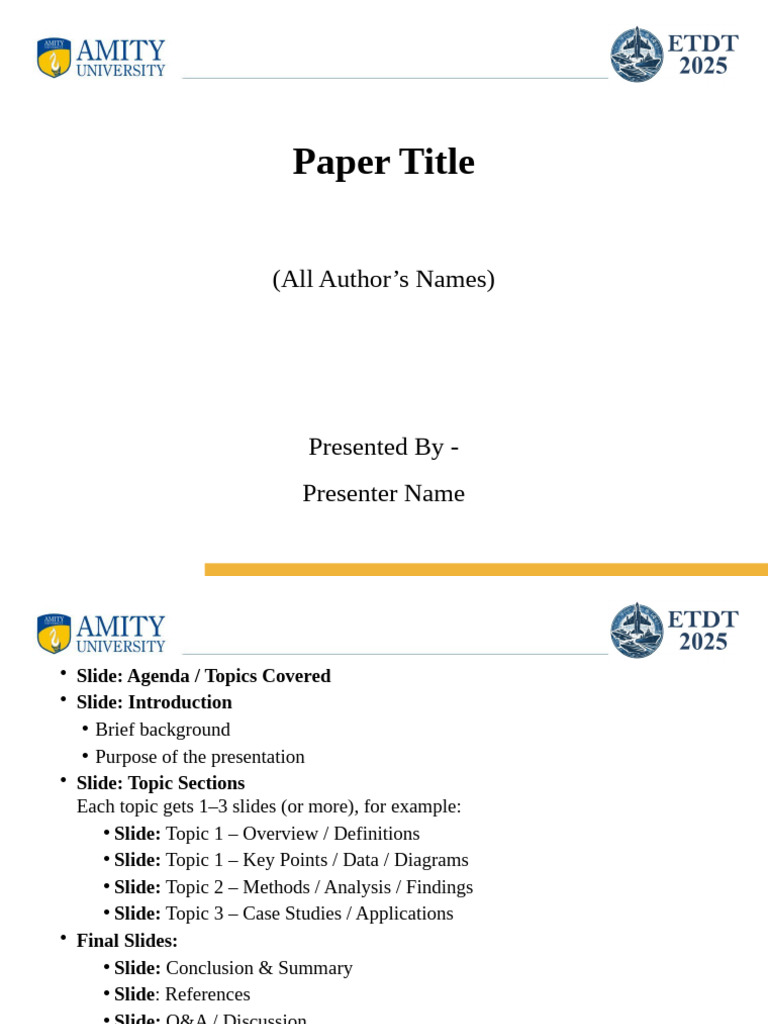 Presentation Template | PDF