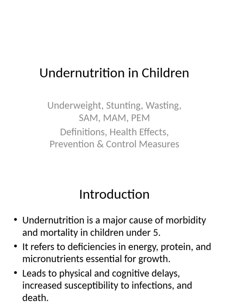 Understanding Child Undernutrition Risks | PDF | Malnutrition | Medical ...