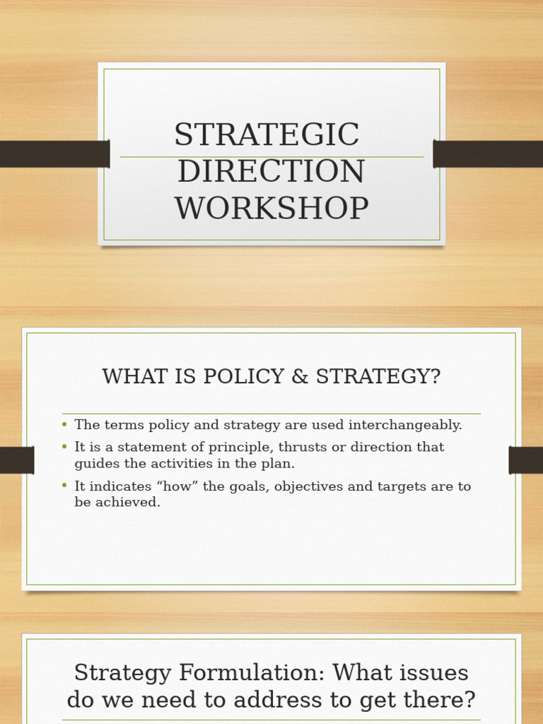 g3 Strategy Direction Workshop | PDF | Economies