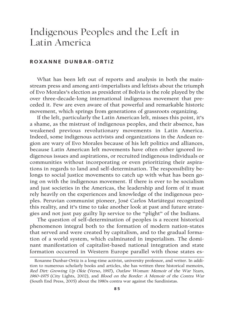 Indigenous Movements and Latin Left Politics | PDF | Imperialism ...