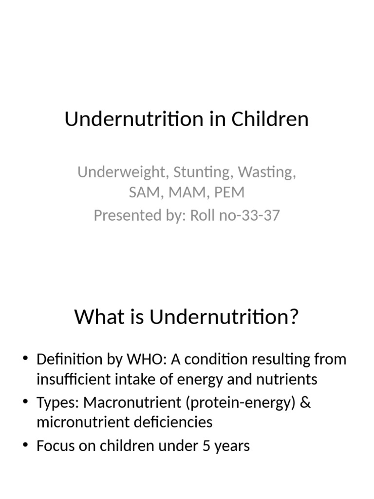Understanding Child Undernutrition | PDF | Malnutrition | Nutrition