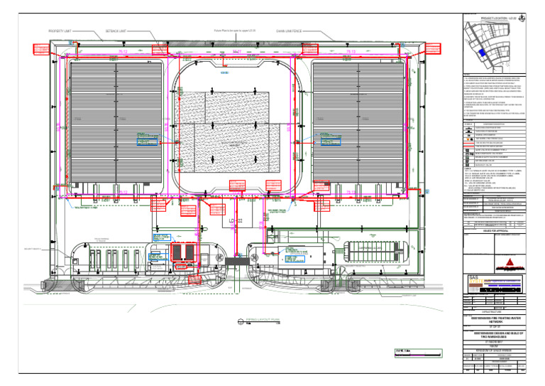 Warehouse Fire-Fighting Dimension Line | PDF | Pipe (Fluid Conveyance ...