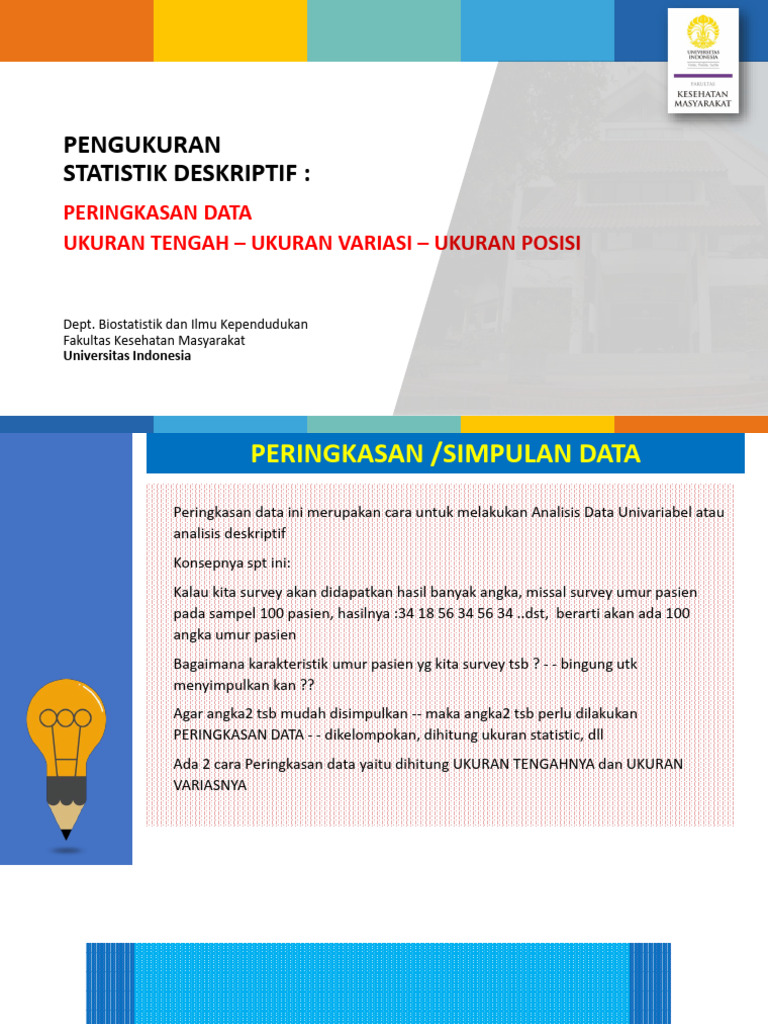 Sesi 3 - Pengukuran Statistik Deskriptif | PDF