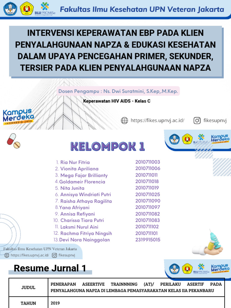 Kelompok 1 PPT Intervensi Napza 20231115 194027 0000 | PDF