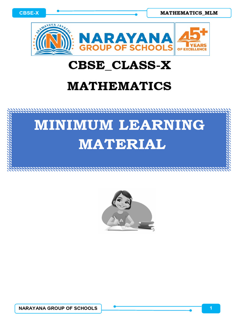 Cbse X Maths MLM 2024-25-1 | PDF | Factorization | Equations
