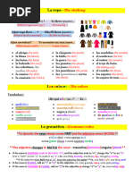Conjugación y Vocabulario en Español | PDF | Color | Ropa