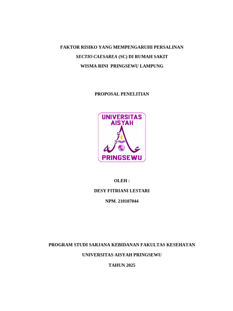 Proposal Rs Wisma Rini Oke 1 (1) Fix | PDF