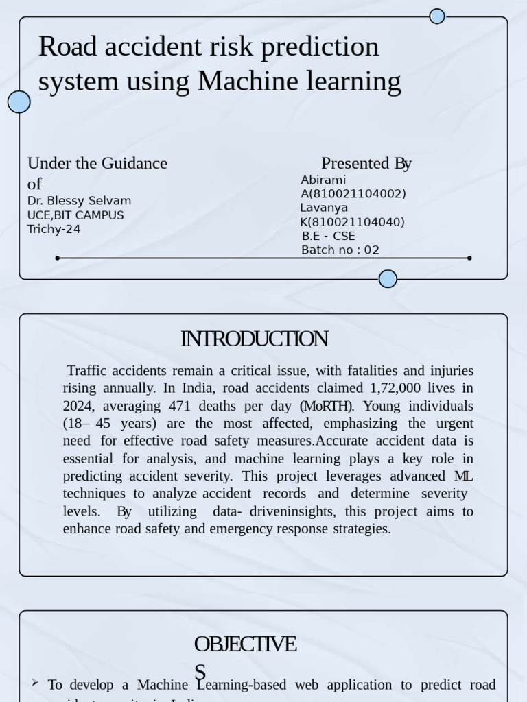 Road Accident Risk Prediction REVIEW-1 | PDF | Machine Learning ...