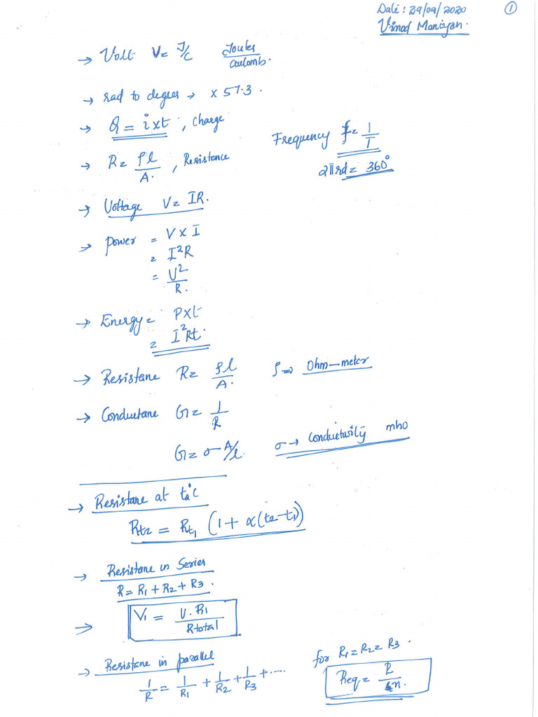 Upda Elec Formulas | PDF