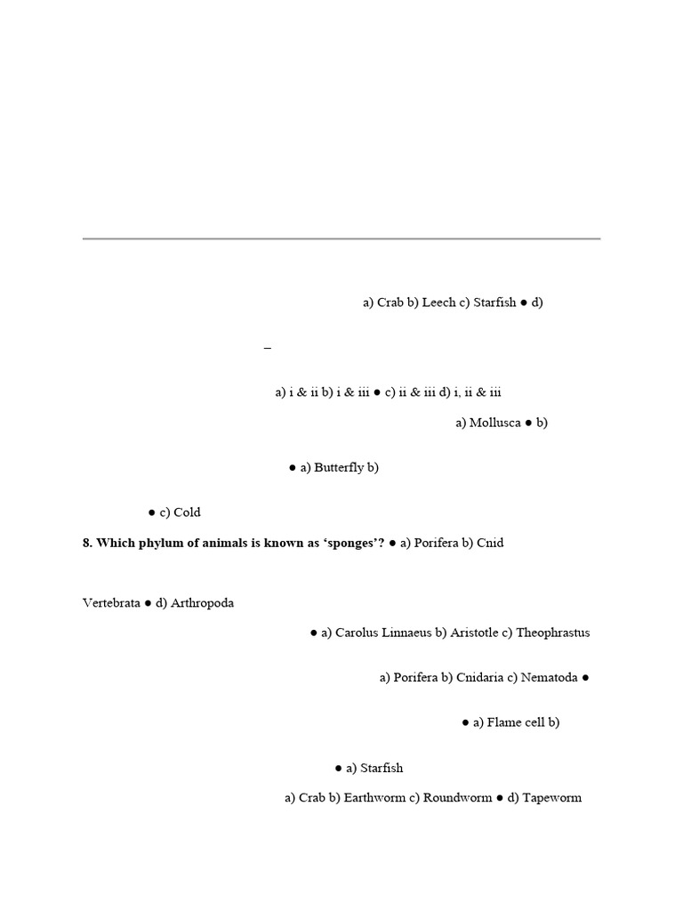 Classification Is The Method of Arranging The Vast Animal Kingdom in An ...