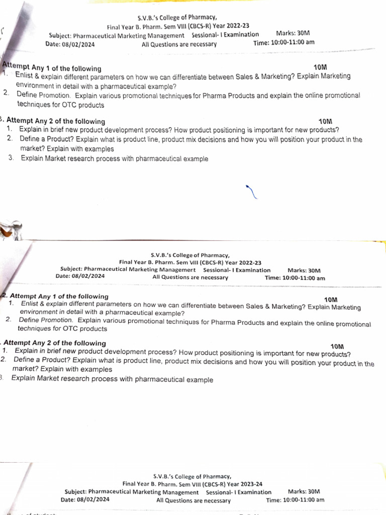 PYQ Management | PDF | Marketing | Pricing