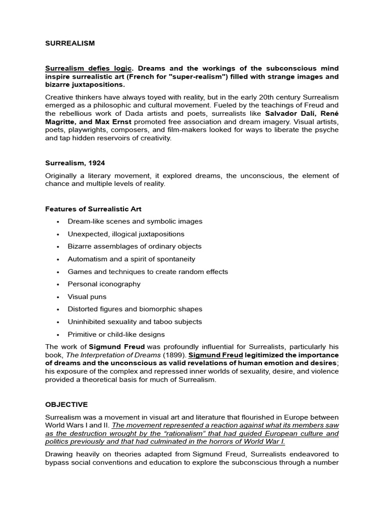 (Notes) 06 Surrealism and Dali | PDF | Surrealism | Salvador Dalí