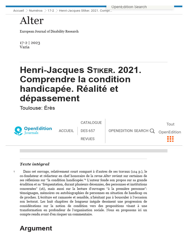 Comprendre la condition handicapée | PDF | Invalidité | Féminisme