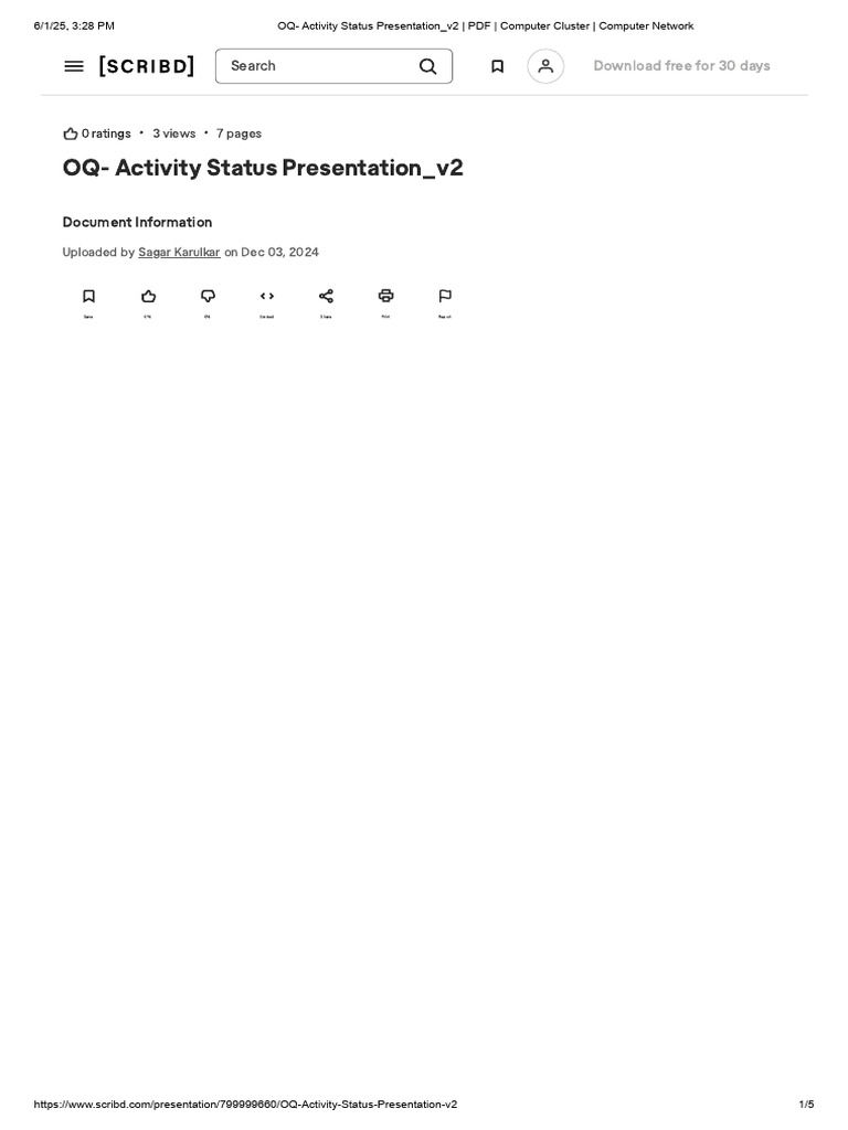 OQ- Activity Status Presentation_v2 _ PDF _ Computer Cluster _ Computer ...