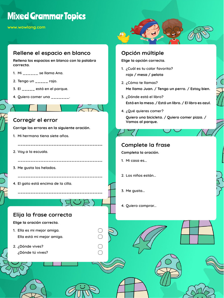 Worksheet - Mixed Topics - Mixed Interests - ID 563 - A1 | PDF