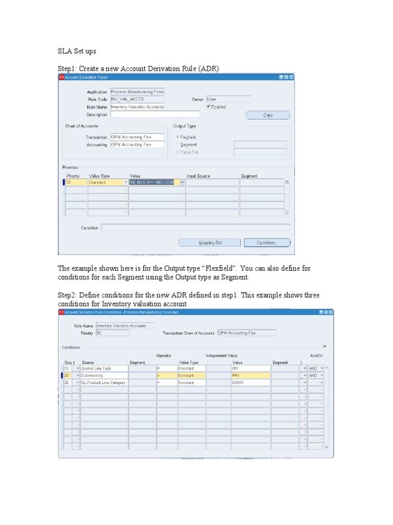 OPM SLA Setup Steps | PDF | Finance & Money Management