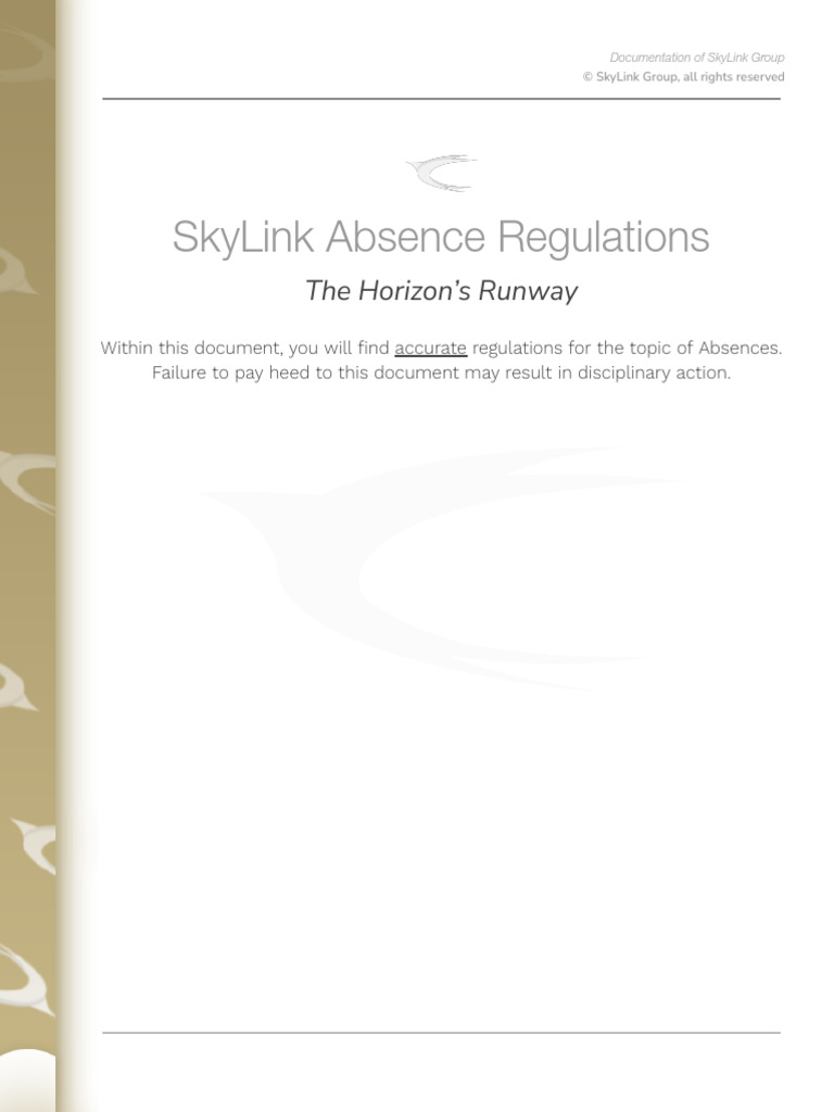 SkyLink Absence Regulations Guide | PDF | Employment | Government