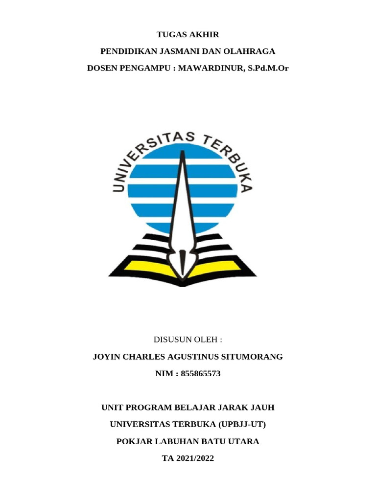 Laporan Akhir Penjas Joyin Charles Agustinus Situmorang (1) | PDF