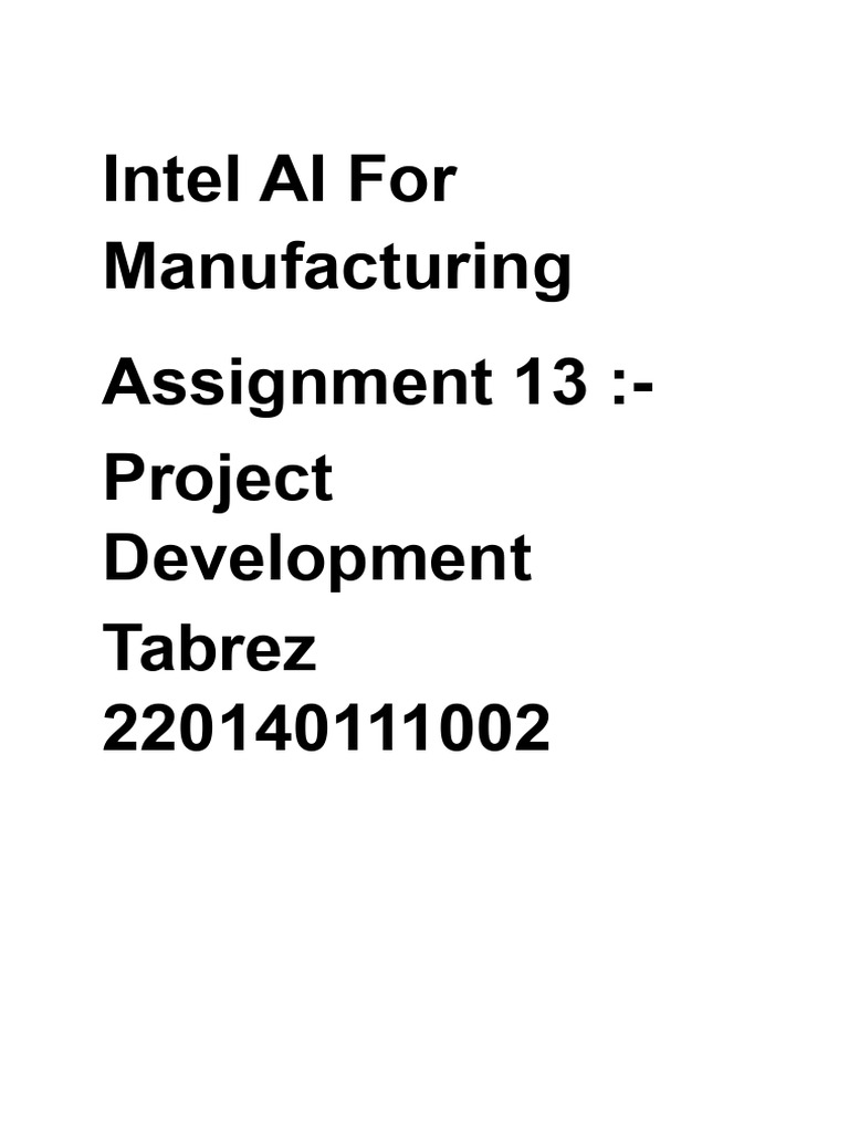 Intel Assignment 13o0i | PDF