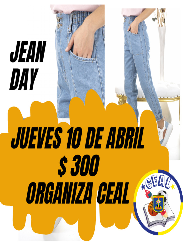 Jean DAY Jueves 10 de Abril $ 300 Organiza Ceal | PDF