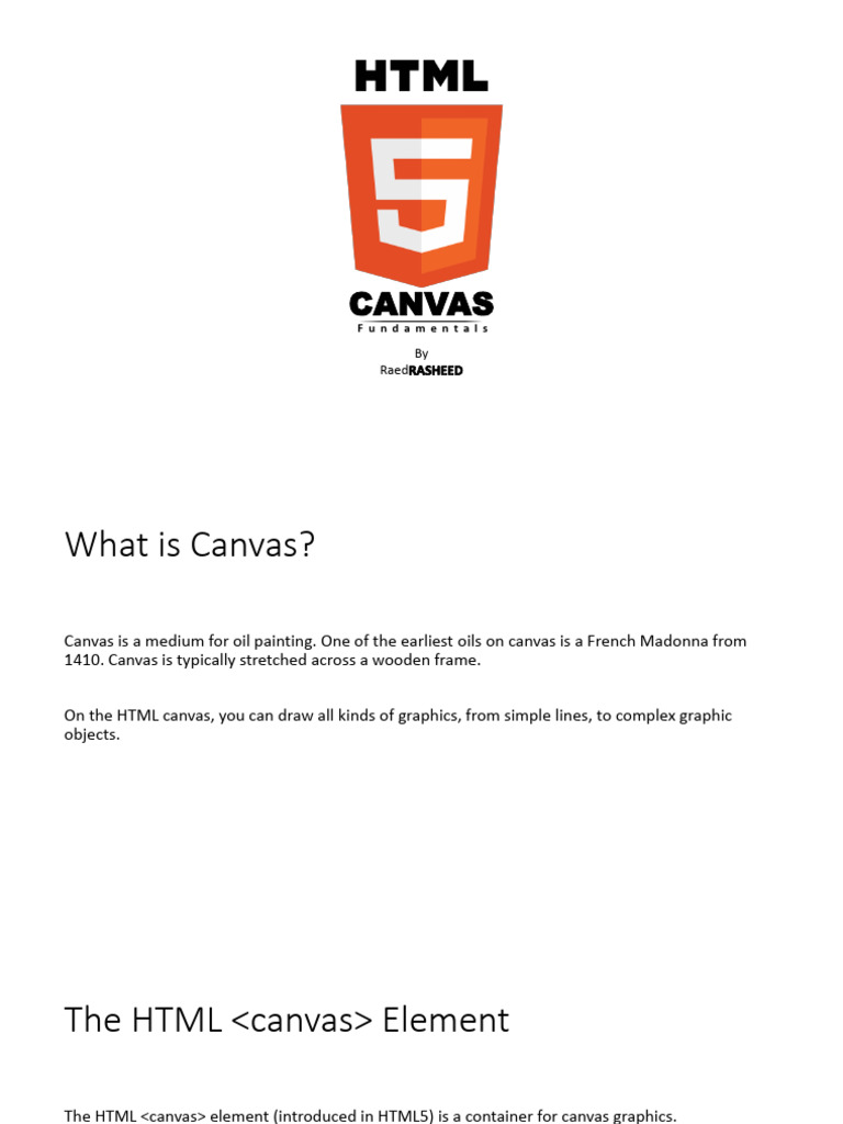 02 WPI Canvas Fundamentals | PDF | Html5 | Canvas