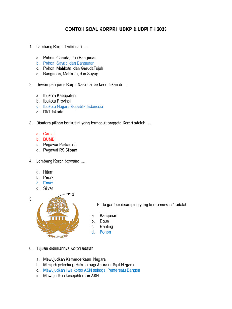 Contoh Soal Korpri | PDF