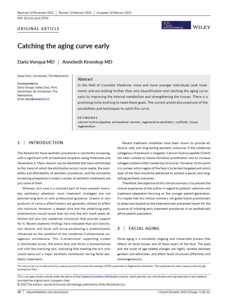 Catching The Aging Curve Early | PDF | Extracellular Matrix | Skin