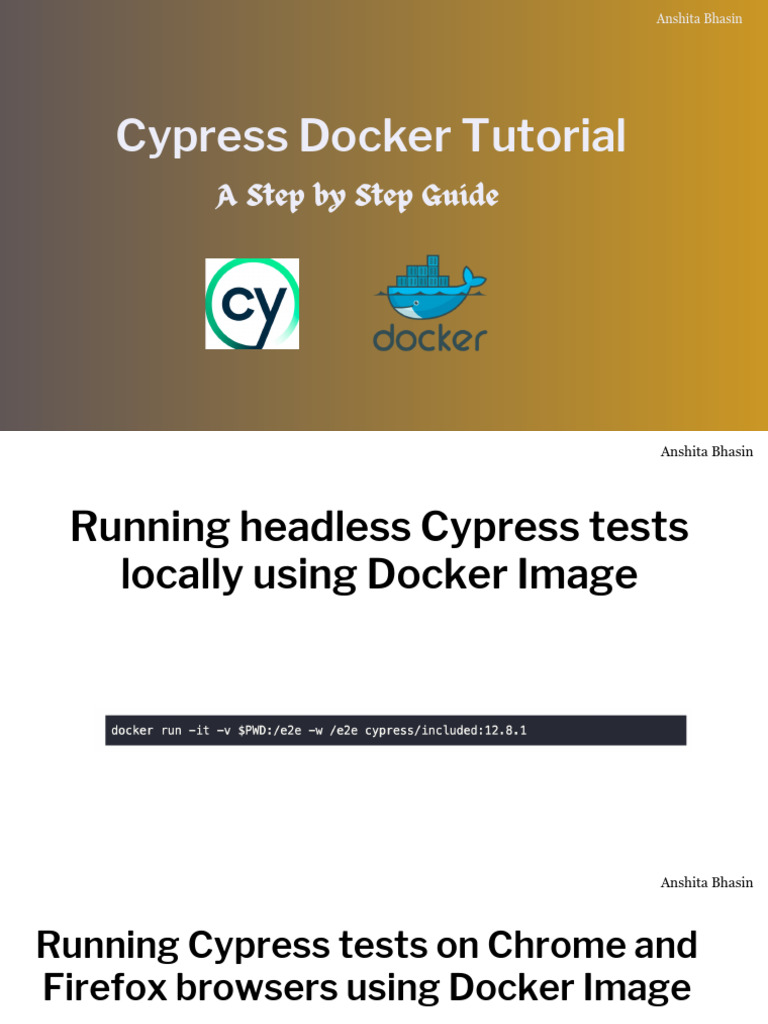 Cypress- Docker Tutorial | PDF