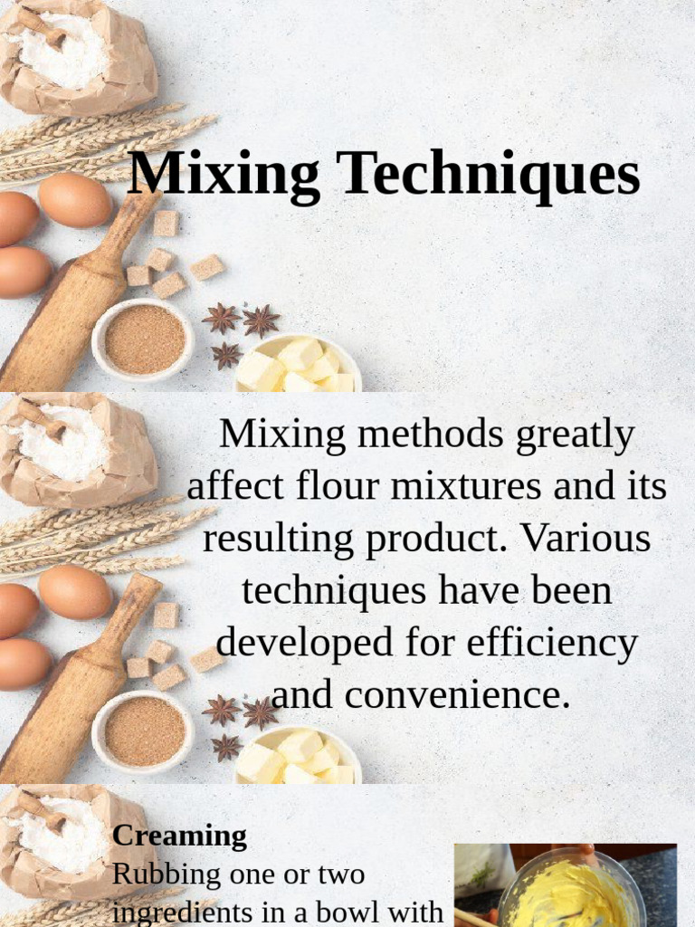 Essential Mixing Techniques for Baking | PDF