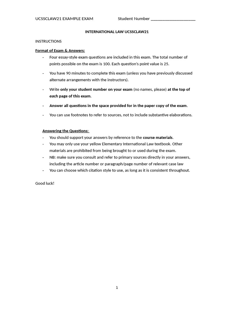 Example Exam Ucu Spring 2024 | PDF | Israel Defense Forces | Sovereign ...