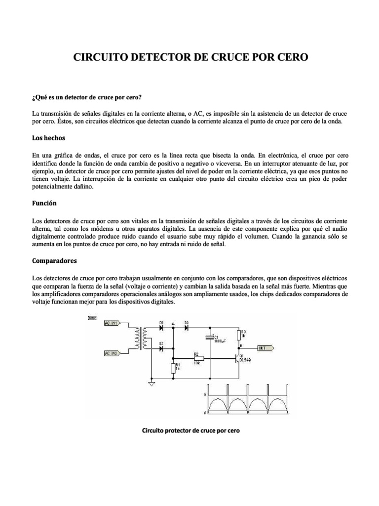 Baixardoc.com Circuito Detector de Cruce Por Cero | PDF | Red eléctrica | Electrónica