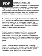 Sample Physical Education and Sport Sba | PDF | Cricket | Athletic Sports