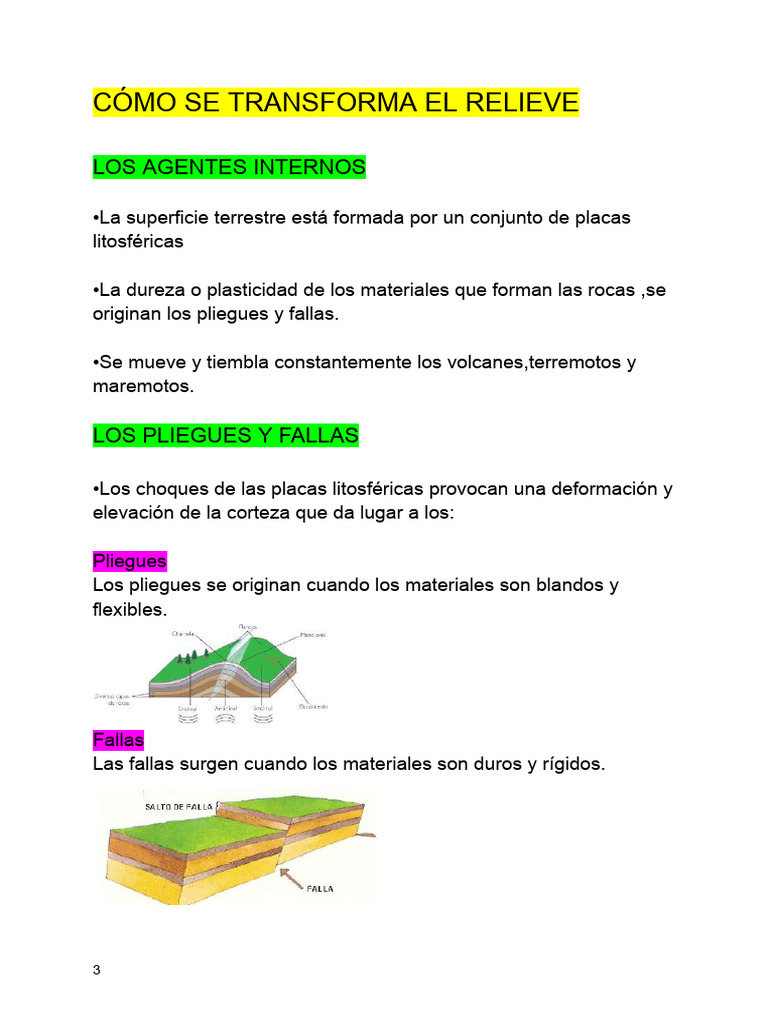Cómo Se Transforma El Relieve | PDF