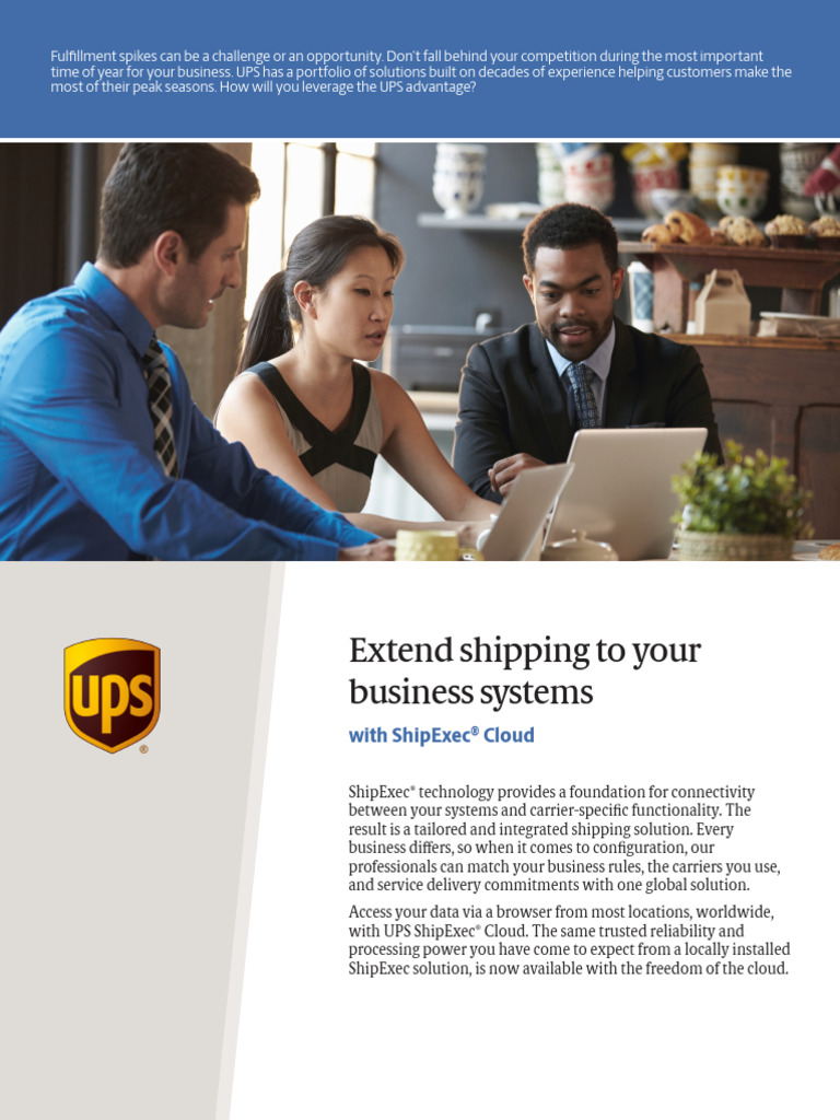 UPS ShipExec® Cloud Integration Solutions | PDF | Cloud Computing ...