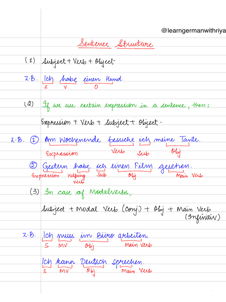Sentence Structure | PDF