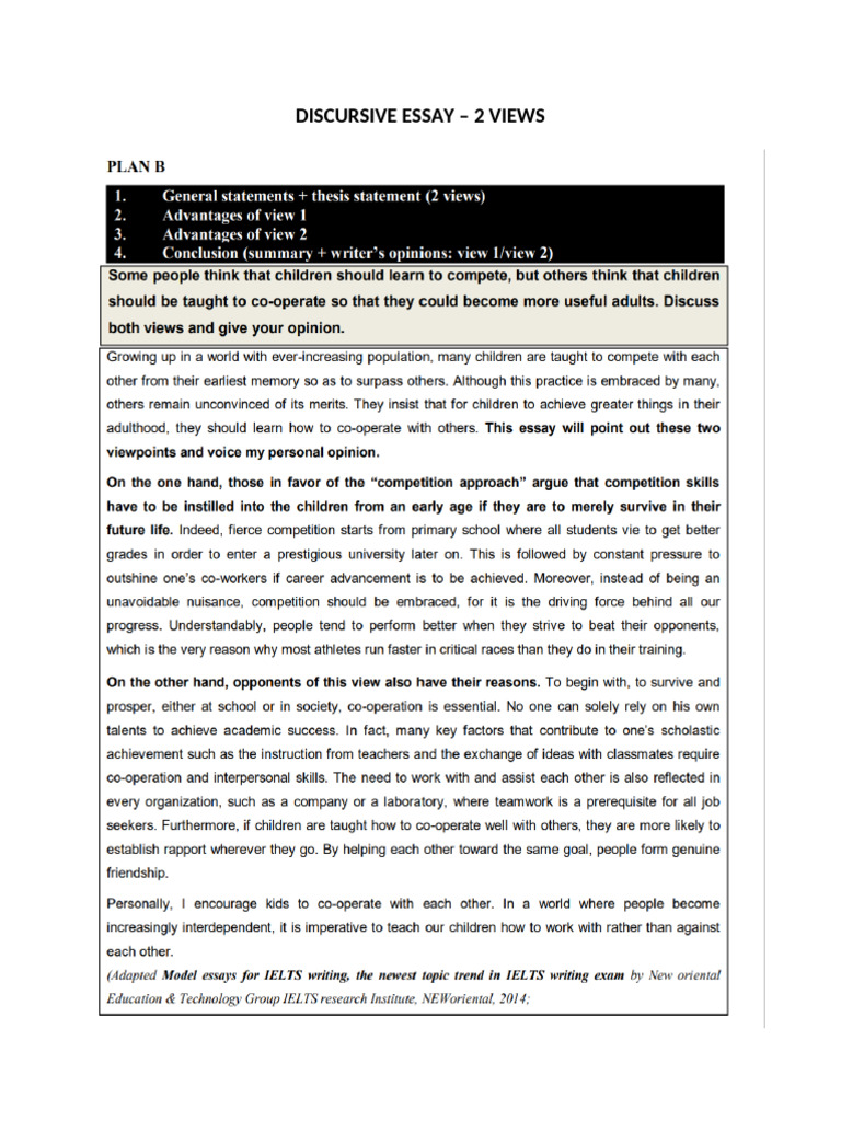 Discursive Essay 2 Views Format | PDF | Sports | Psychological Concepts