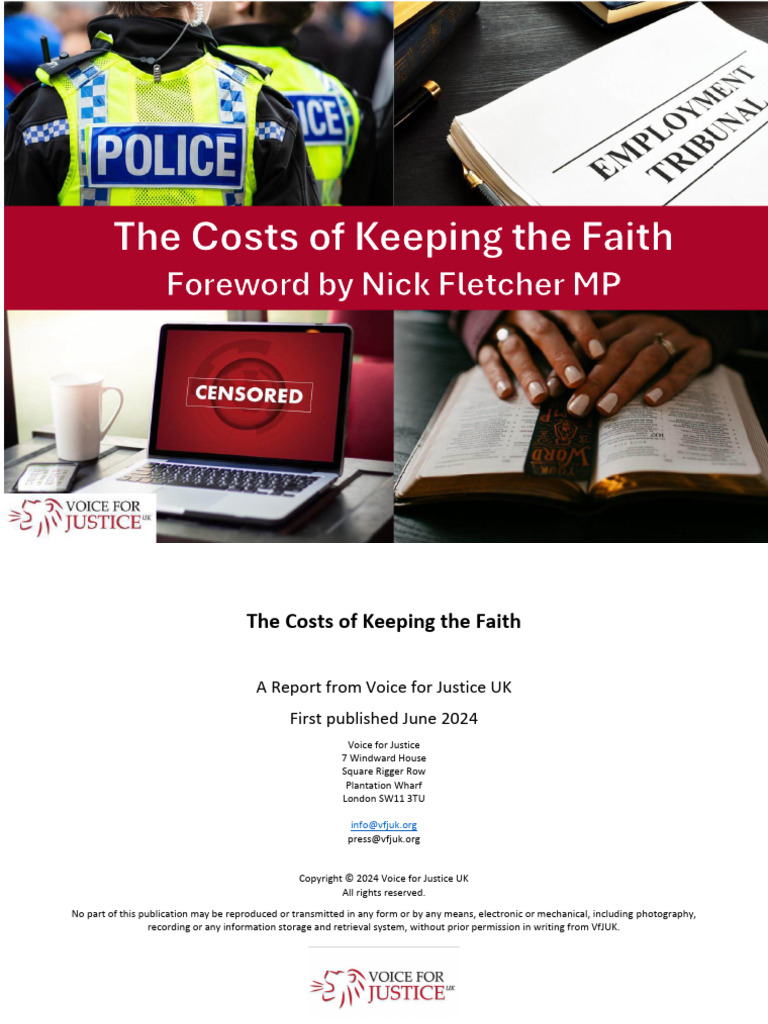 The Costs of Keeping The Faith Report | PDF | Discrimination | Faith