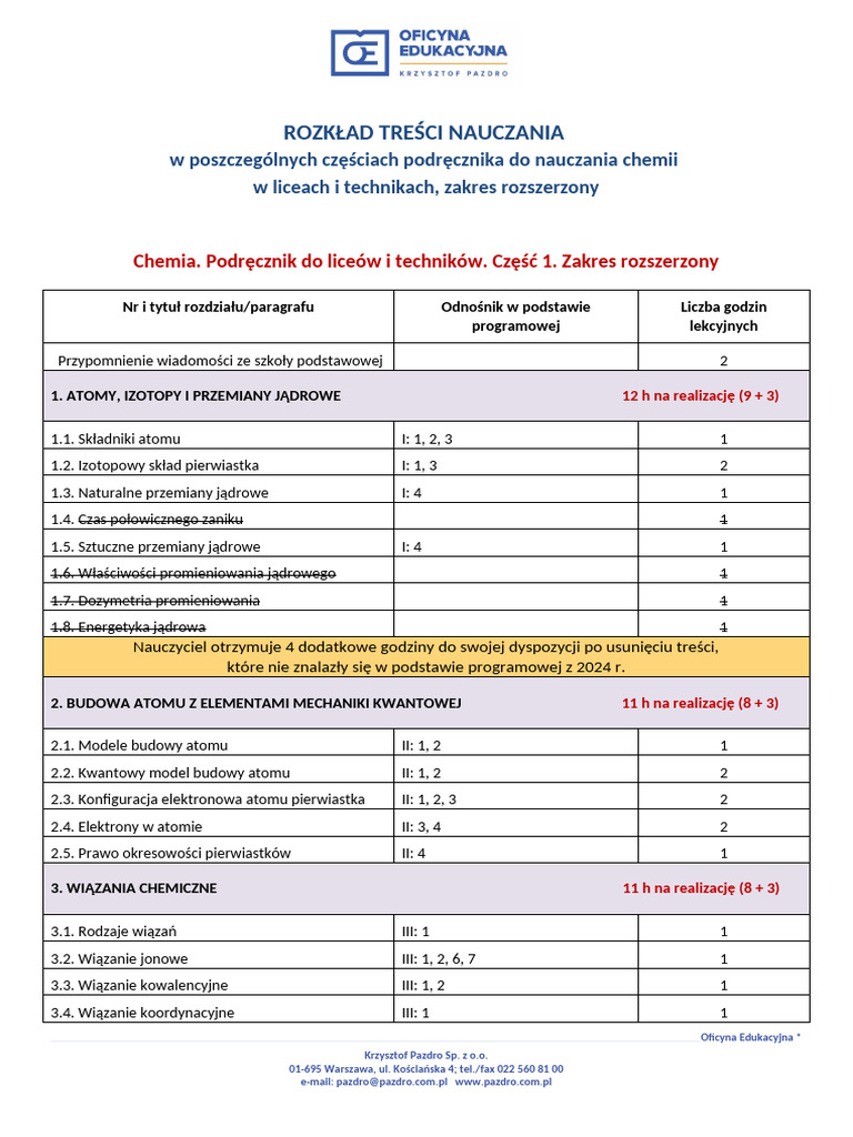2024 Chr123 Chemia Rozklad Materialu Chemia R | PDF