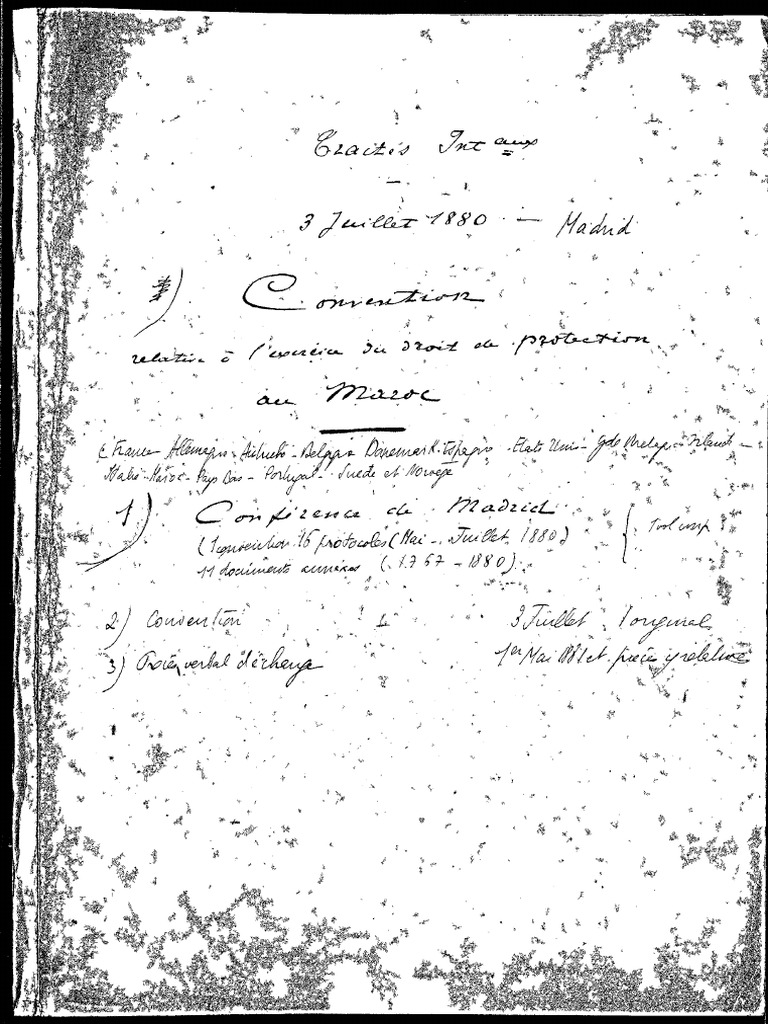 Traité de Madrid 1880 | PDF