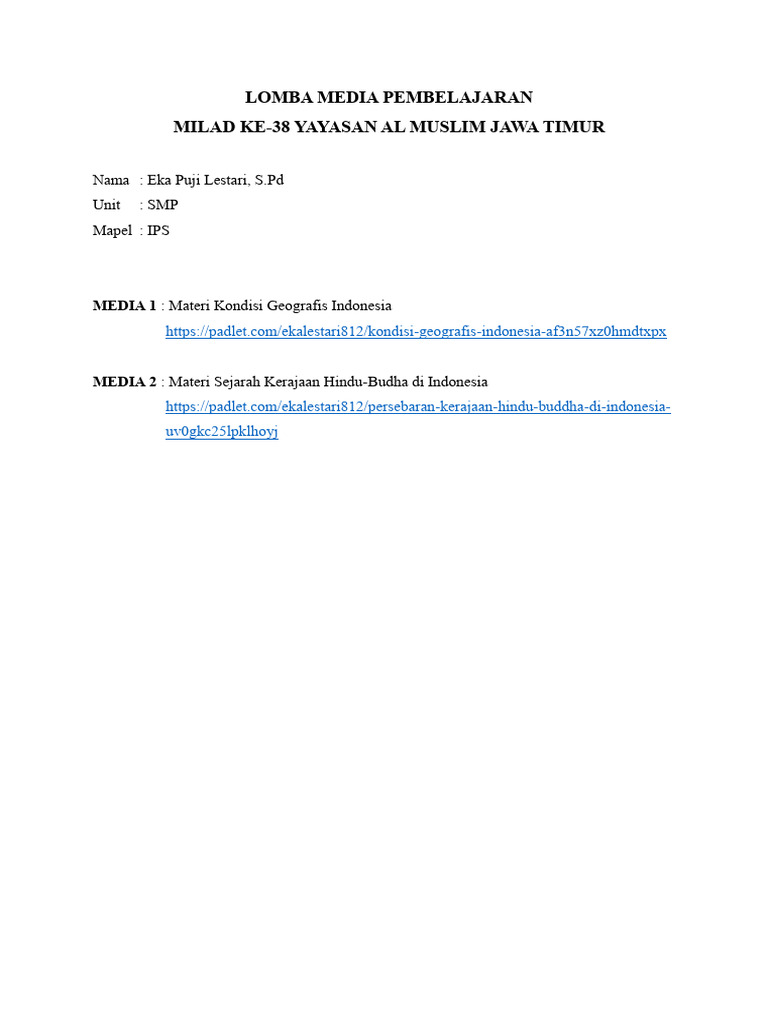 Lomba Media - Eka Puji Lestari - SMP | PDF